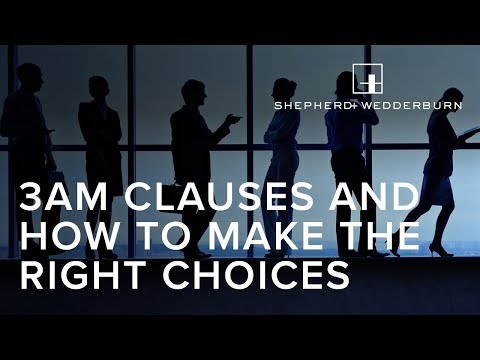 3am Clauses and How to Make the Right Choices: Choice of Law