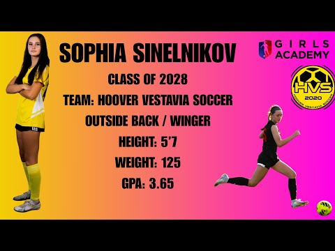 Sophia Sinelnikov Highlight video 2025- Class of 2028