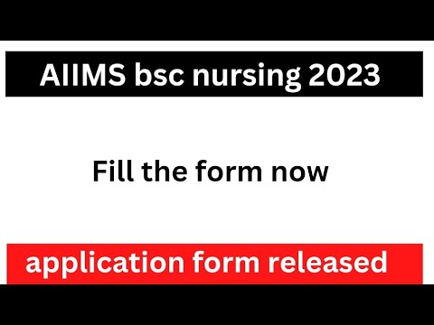 AIIMS bsc nursing application form 2023