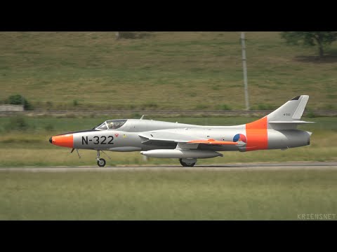 Dutch Hawker Hunter Mk68 G-EHLW/ N-322 (ex HB-RVP, J-4205) Take off at Emmen Airbase