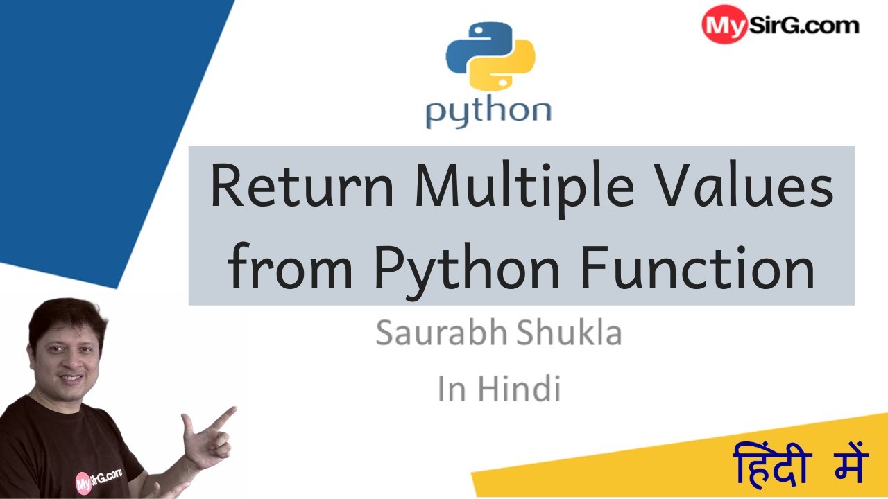 Return Multiple Value from Python Function | MySirG.com