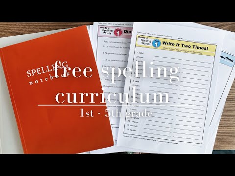Free Spelling Curriculum (4th grade spelling curriculum)