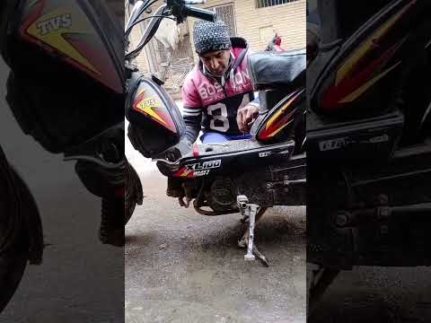 TVS Super XL 100 starting problem Sahi karte hue #raju #bike #point 🤣🤣🤣😂
