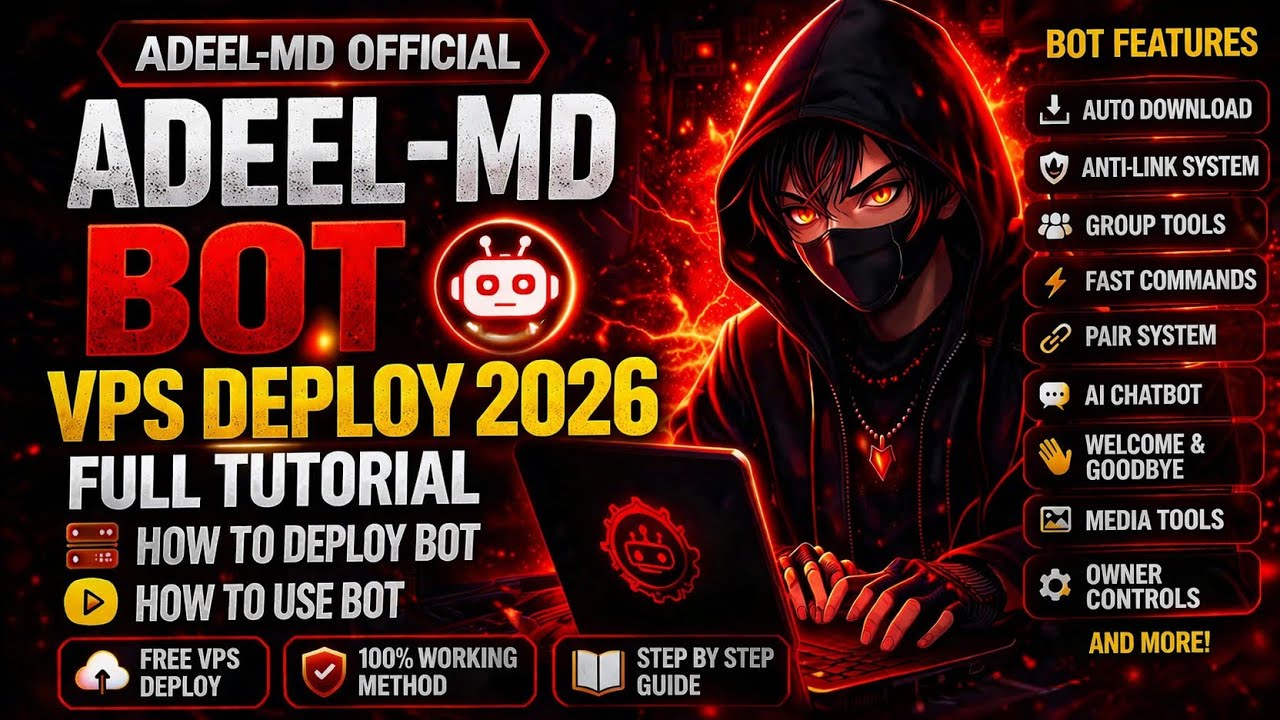 How To Deploy Free WhatsApp Bot On VPS 2026 | Full Setup Guide | Adeel-MD