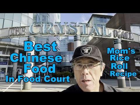 Best Chinese Food In Food Court  (Crystal Mall Cheap Eats Food Review) My Mom's Rice Roll Recipe 猪肠粉