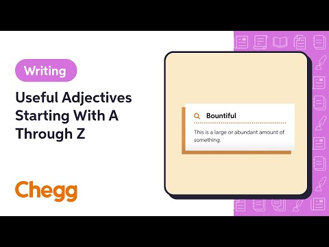 Useful Adjectives Starting With A Through Z | Chegg