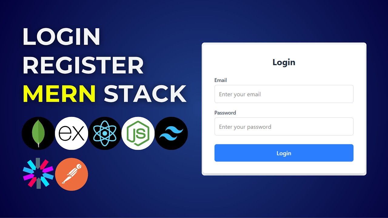 Login and Registration using MERN Stack | MongoDB, Express.js, React, Node.js