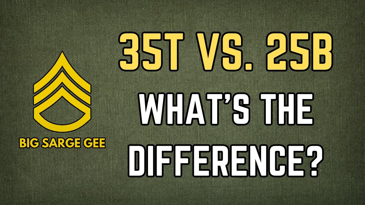 US Army 35T MOS vs 25B MOS:  What's the Difference?