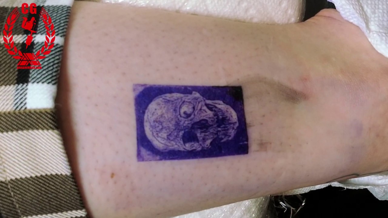 TATTOO SKULL :  full session,  Done @Inkedmag by CGTV aka NINJA CRIS GHERMAN