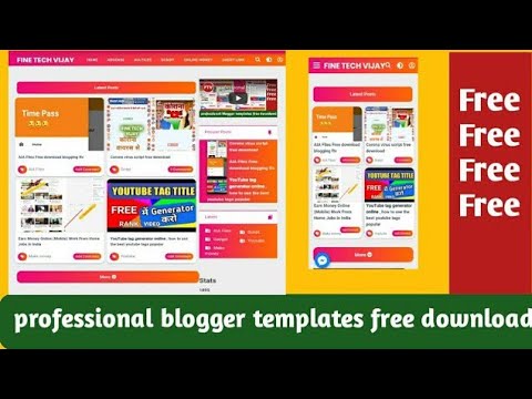 professional blogger templates free download || responsive blogger template || fine tech vijay