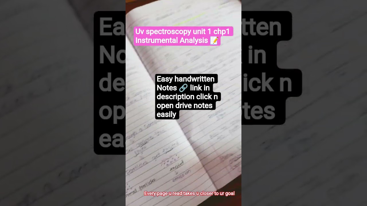 #uv visible spectroscopy notes  7th sem 📑📌