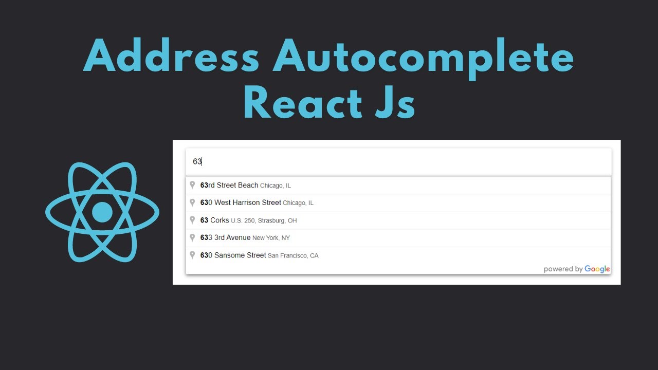 Address Autocomplete  | google maps api reactjs