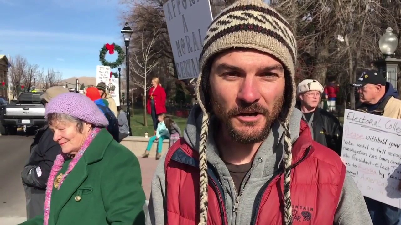 People protest 2016 election results outside Nevada capitol