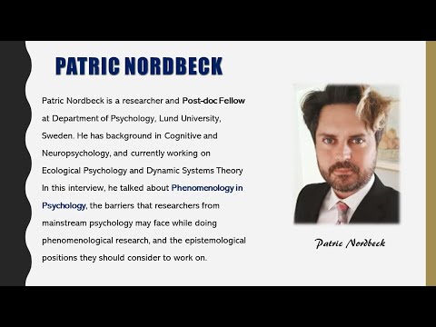 Phenomenology and Psychology - A Talk with Dr. Patric Nordbeck