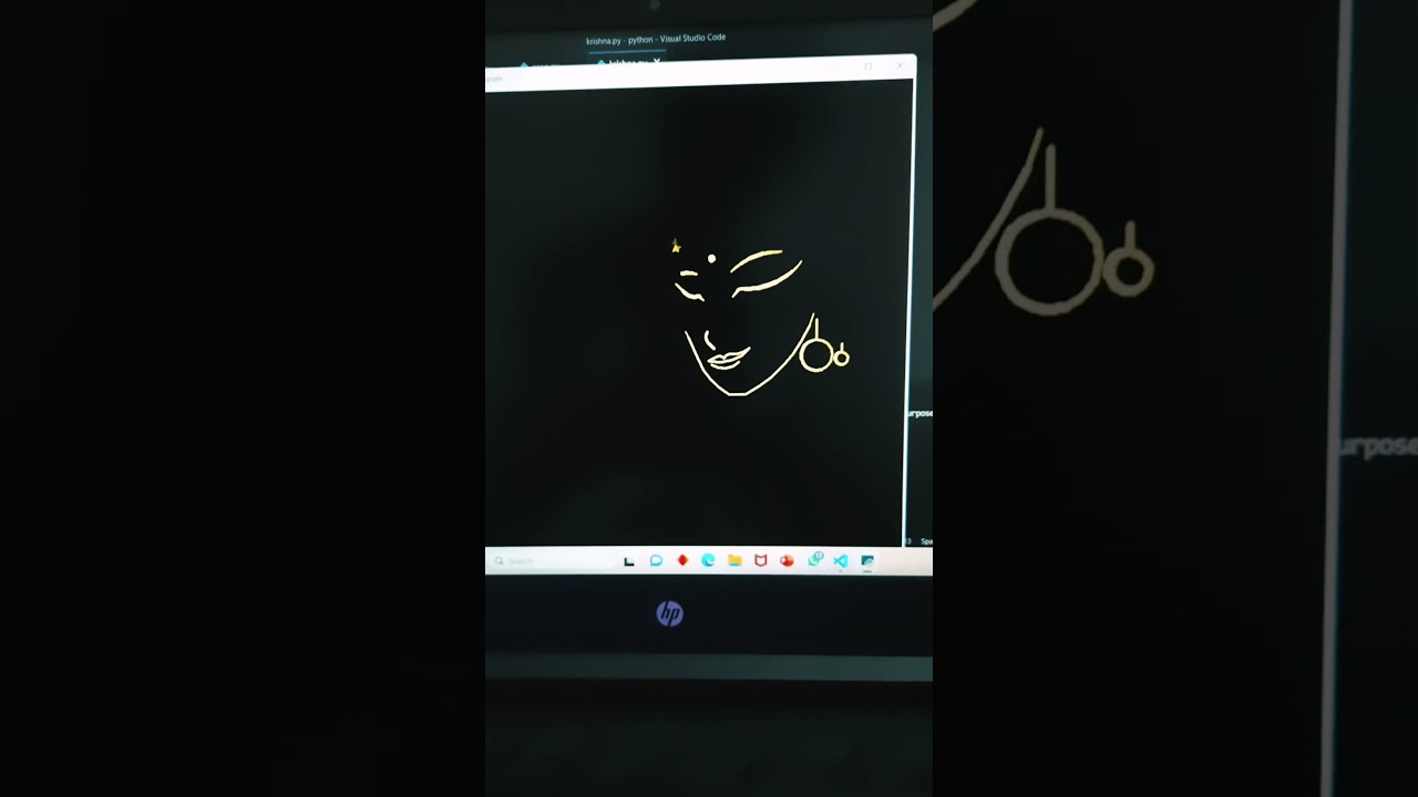 Draw Lord Krishna and Radha using Python Turtle Graphics | #shorts #krishna #GuidoGurus