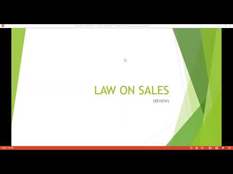 LAW ON SALES REVIEW