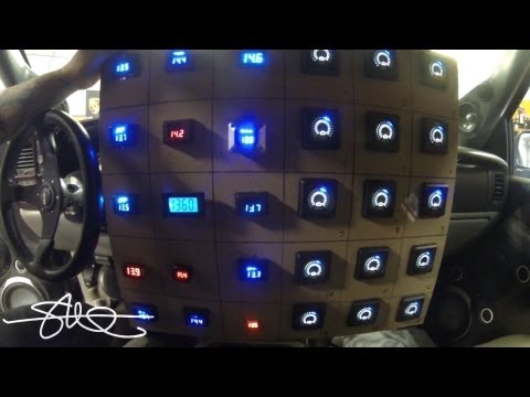 World Record Most Volt Meters One Vehicle! 30! 15 digital vs. 15 Analog LED