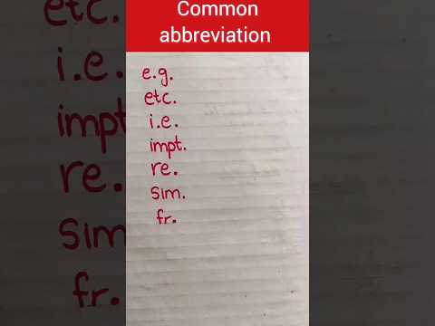 common abbreviation, meaning and other forms#ytshorts #viralvideo #englishgrammar #shorts