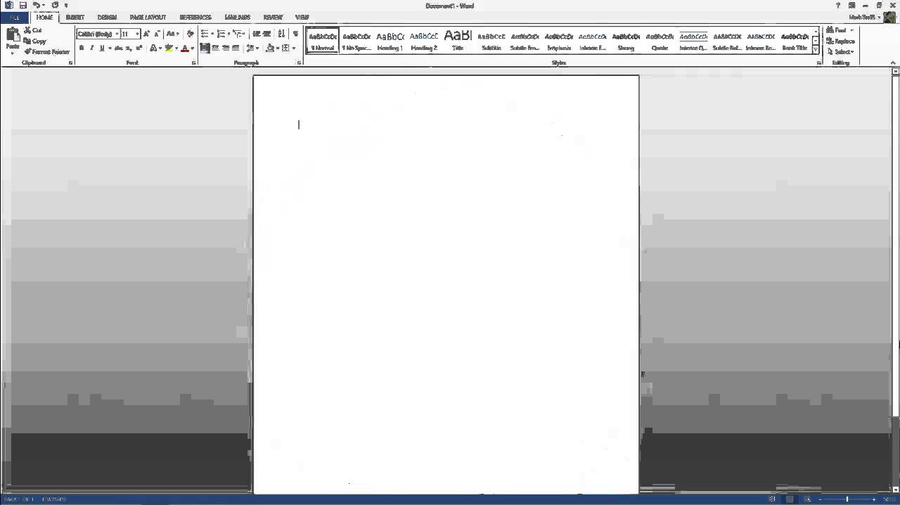 Word 2013 - Introduction to the User Interface