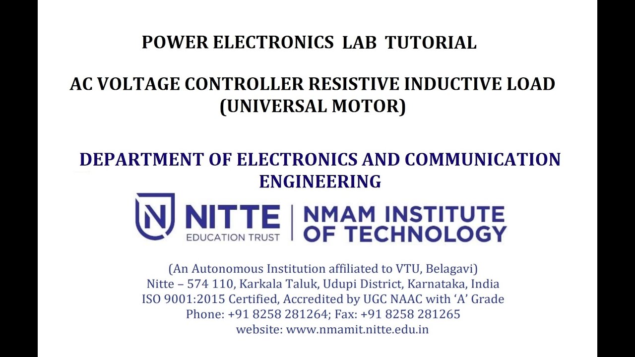 Power Electronics Lab Tutorial - AC Voltage Controller for Resistive Inductive Load(Universal Motor)