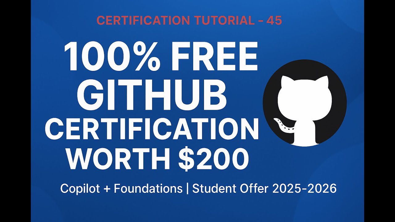 100% FREE GitHub Certification Worth $200 | Copilot + Foundations | Student Offer 2025-2026 #github