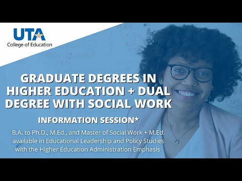 Info Session: Graduate Degrees in Higher Education Administration + Dual Degree with Social Work