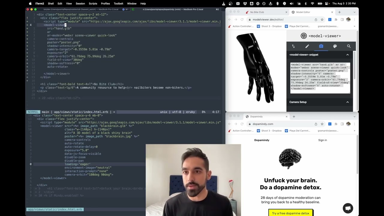 Vim demonstration: using Splitjoin & sort