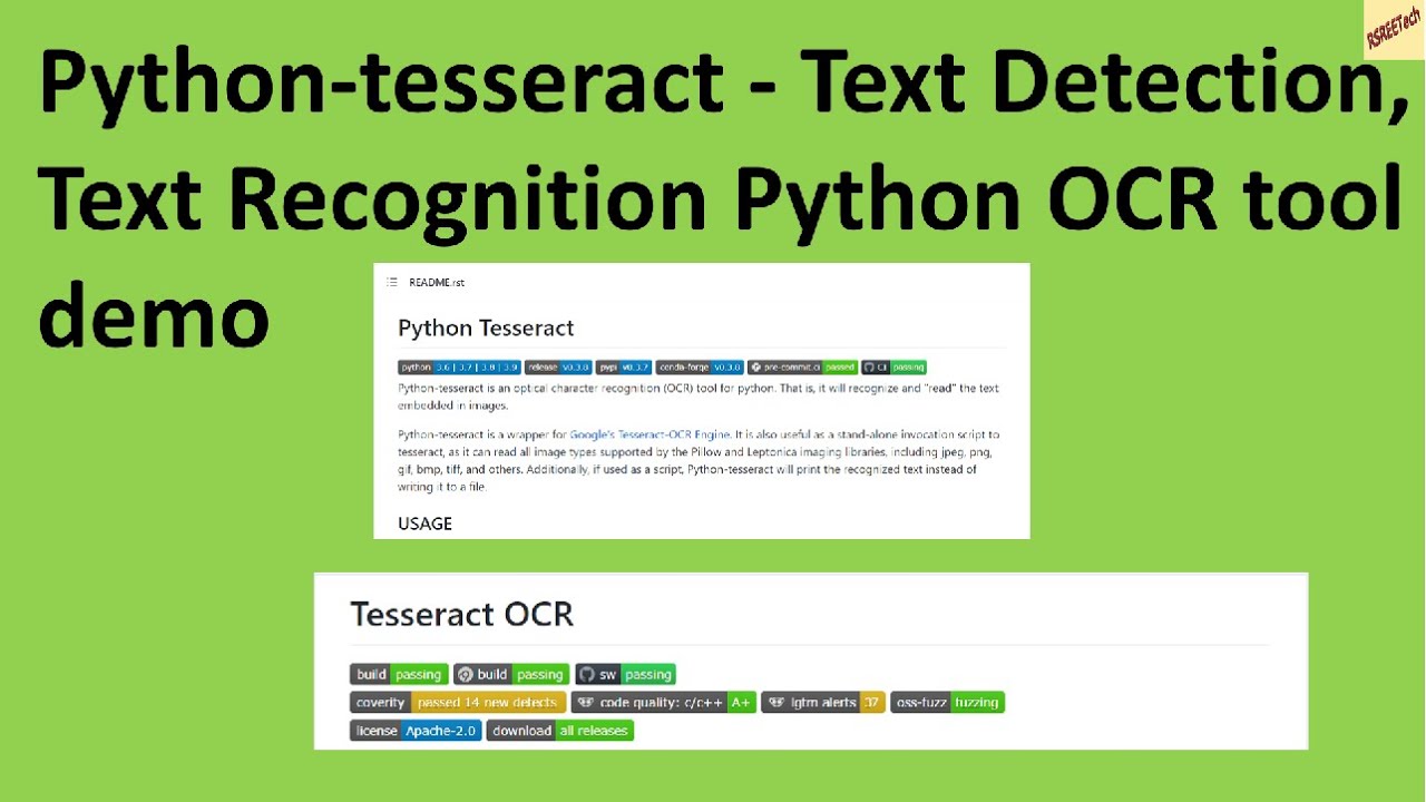 Python-tesseract - Text Detection, Text Recognition Python OCR tool demo