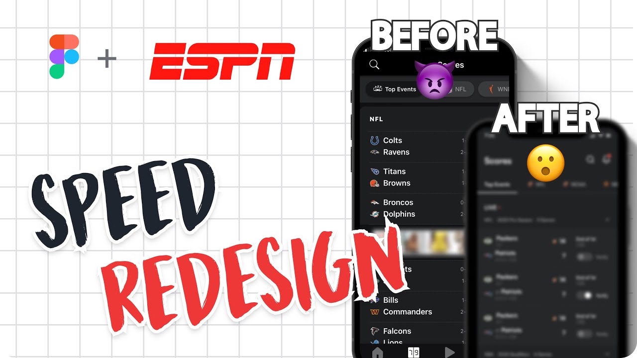 Redesigning the ESPN football game tracker | Speed UX/UI Redesign