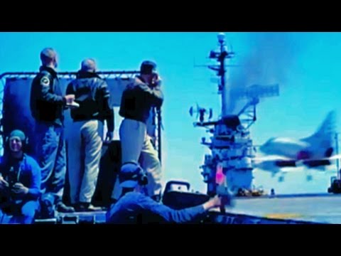 USMC A-4C Carrier Landings LSO FCLP Arrest & Cat LEXINGTON