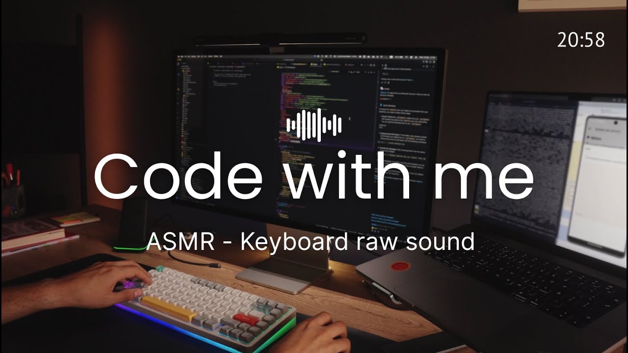 Code With Me | 2 Hours of Deep Focus | Mechanical Keyboard ASMR for Studying & Coding