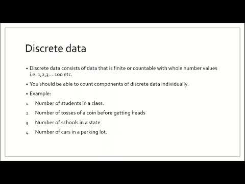 What is discrete data