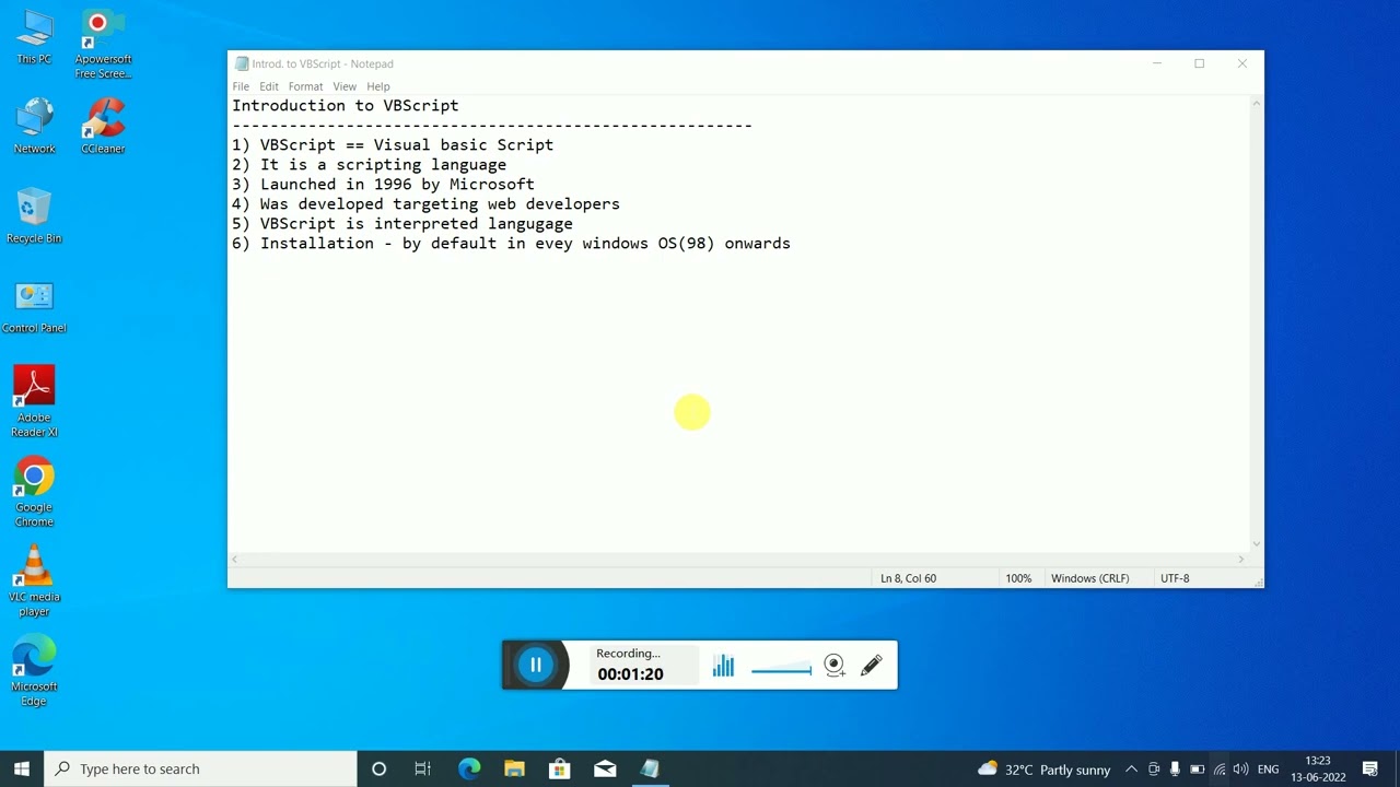 Introduction to VBScript - 1