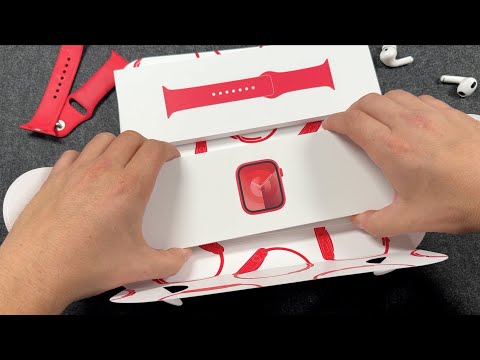 Unboxing Apple Watch Series 9 Product Red 45mm W/ Red Sport Band