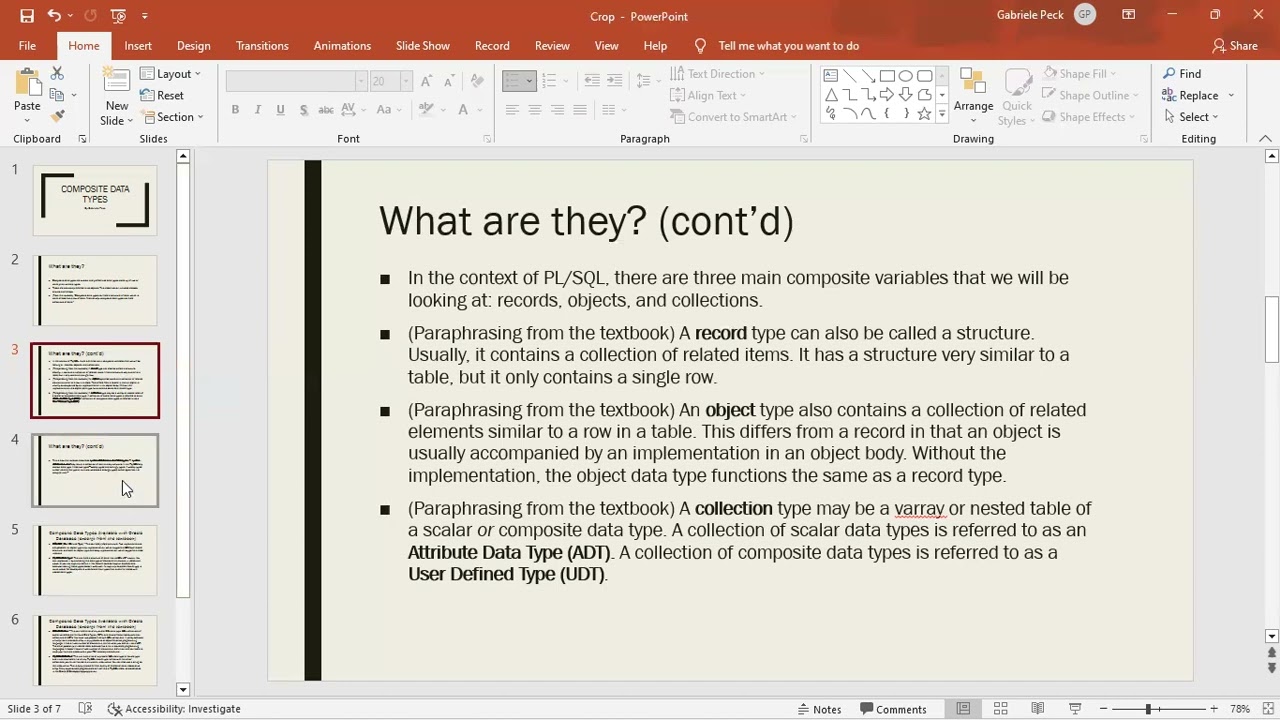 PL/SQL Composite Data Types