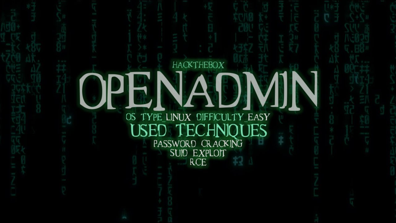 HackTheBox: Openadmin - Difficulty: Easy