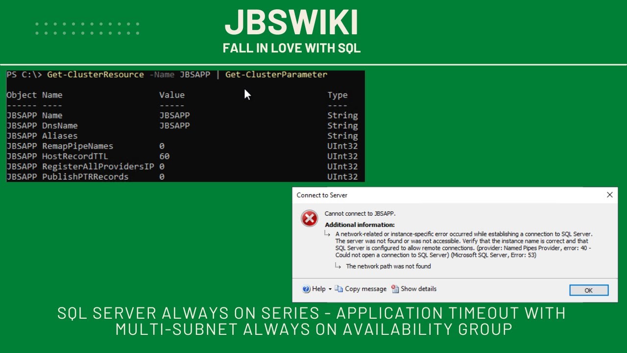 SQL Server Always On Series - Application Timeout with Multi-Subnet Always On Availability Group