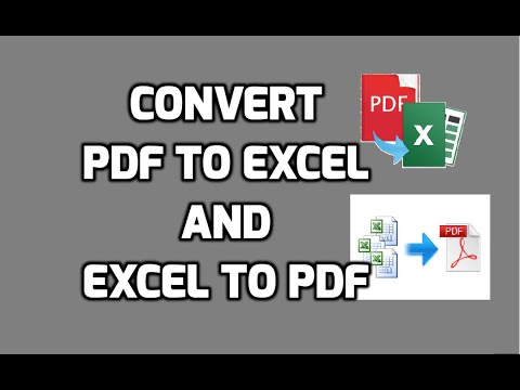Convert PDF to Excel and Excel to PDF online for free