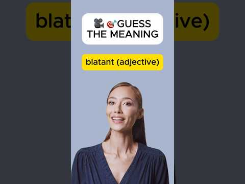 Guess the meaning from the sentence: What does "blatant" mean? #wordoftheday #englishvocabulary