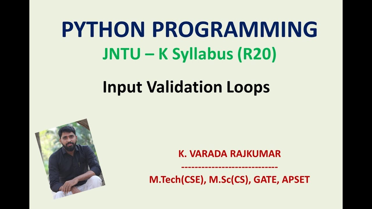 Input Validation Loops in Python