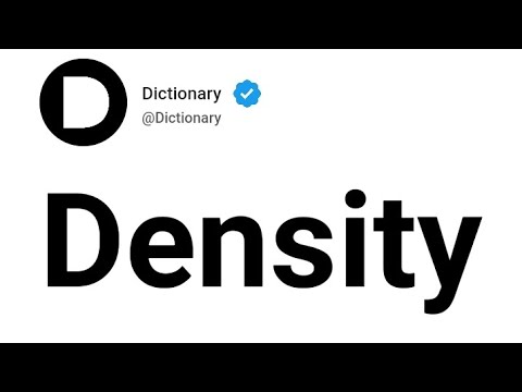 Density Meaning In English