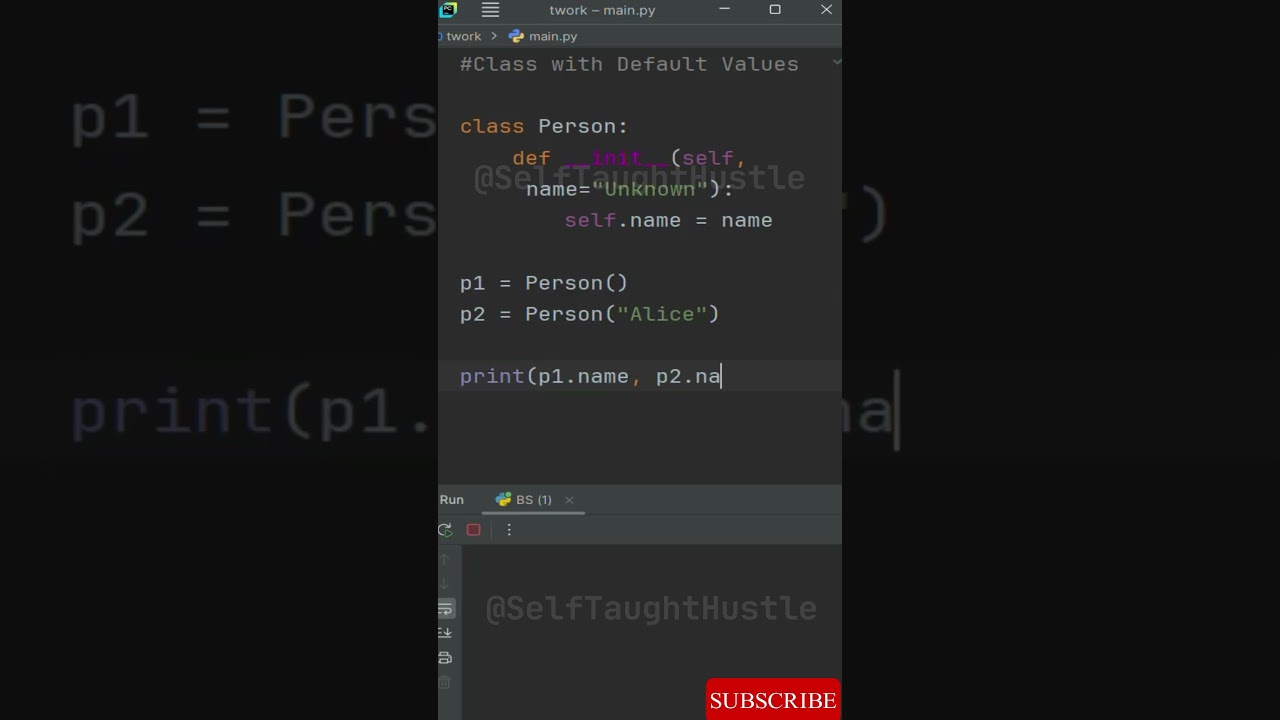 Class with Default Values in Python #coding #code #programming