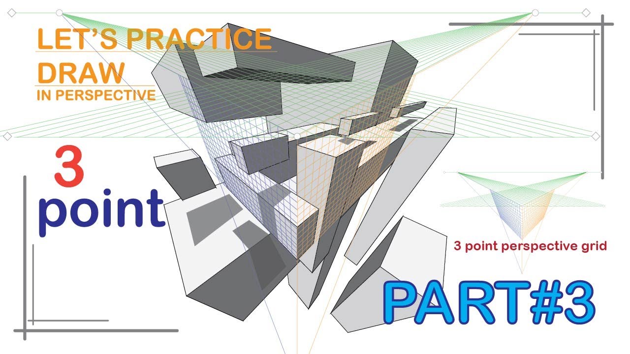 LET'S PRACTICE DRAW IN PERSPECTIVE | RANDOM RECTANGULAR PRISM | PART#2 : 3 POINT | ADOBE ILLUSTRATOR