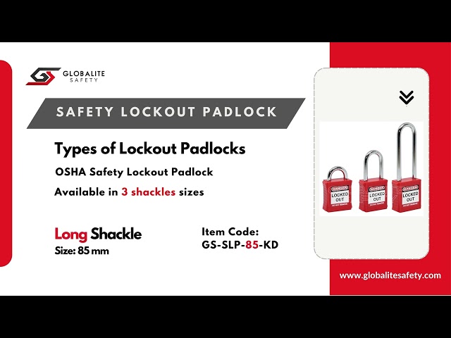 Safety Lockout Padlocks - Lockout Safety Padlocks with Long Shackle ...