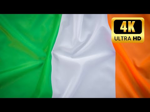 IRISH FLAG | FLAG OF IRISH | WAVING IRISH FLAG | 1 HOURS (4K UHD)