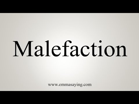 How To Say Malefaction