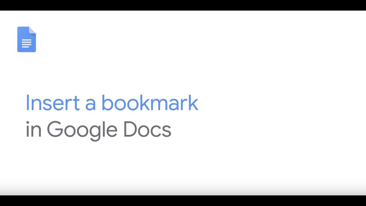 Insert a bookmark in Google Docs