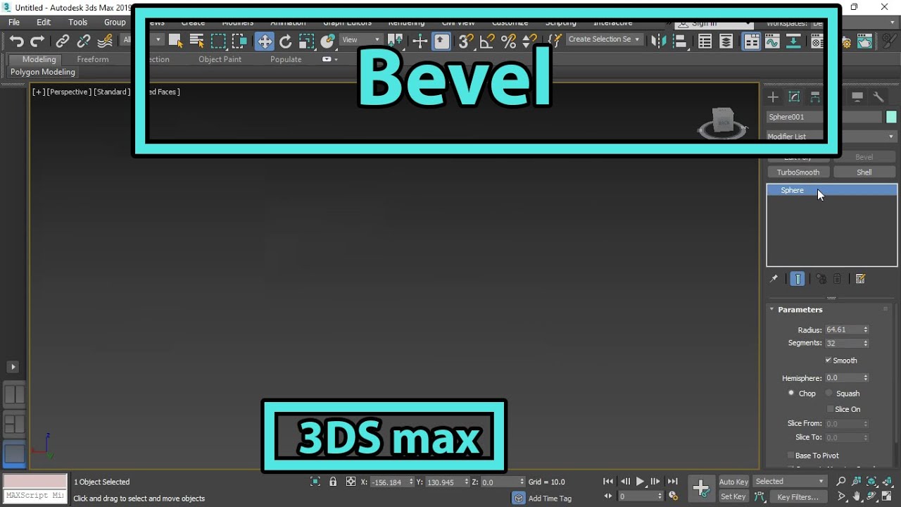 Bevel  | 3ds max tutorial | study Edutech | Hindi Tutorial