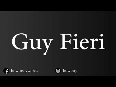 How To Pronounce Guy Fieri