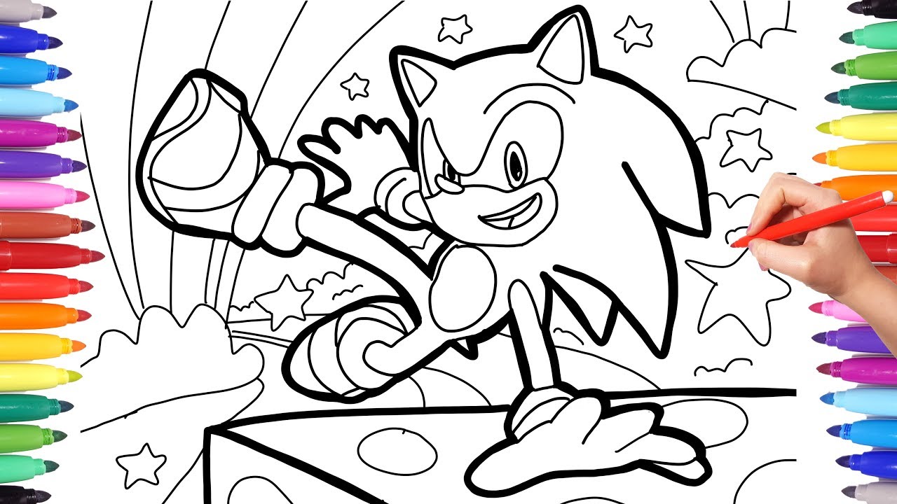 Sonic the Hedgehog Coloring Pages, Learn Coloring with Sonic Coloring Book for Kids